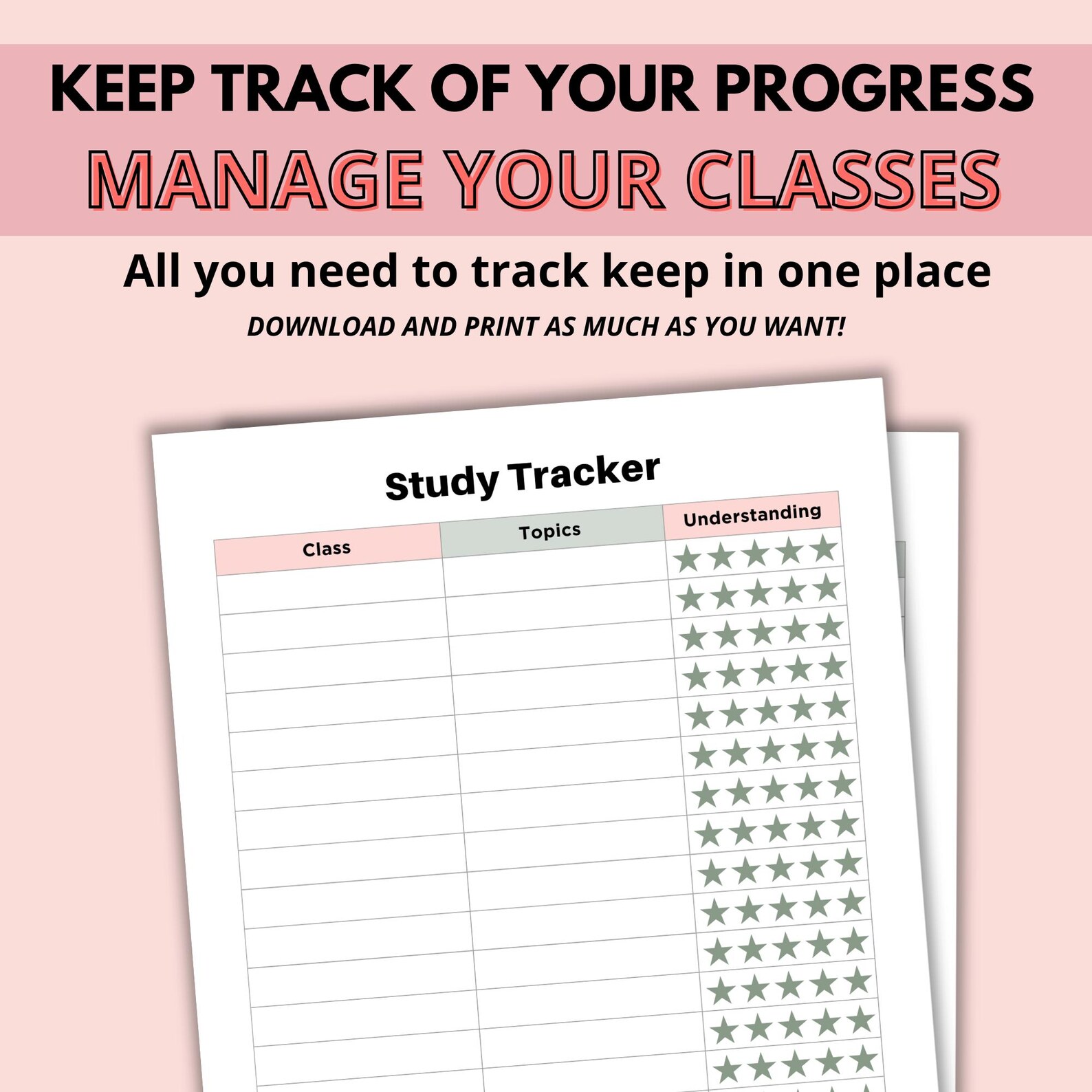 Printable Student Planner, School Planner, Assignment Tracker, Homework ...