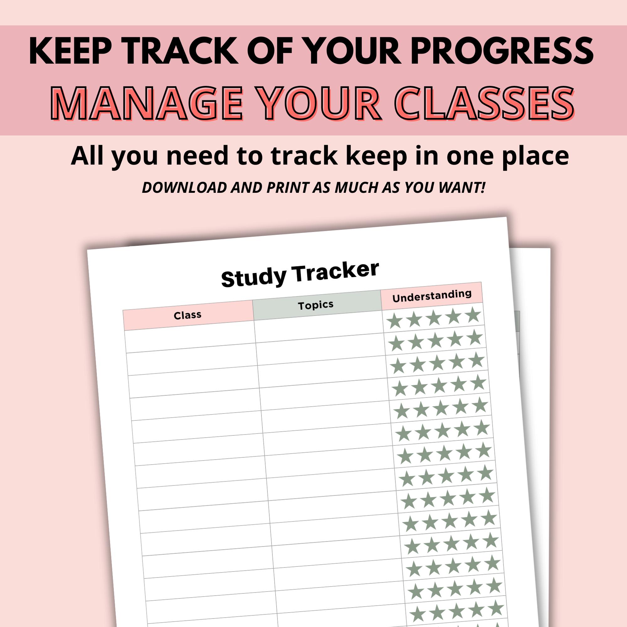 Printable Student Planner, School Planner, Assignment Tracker, Homework ...