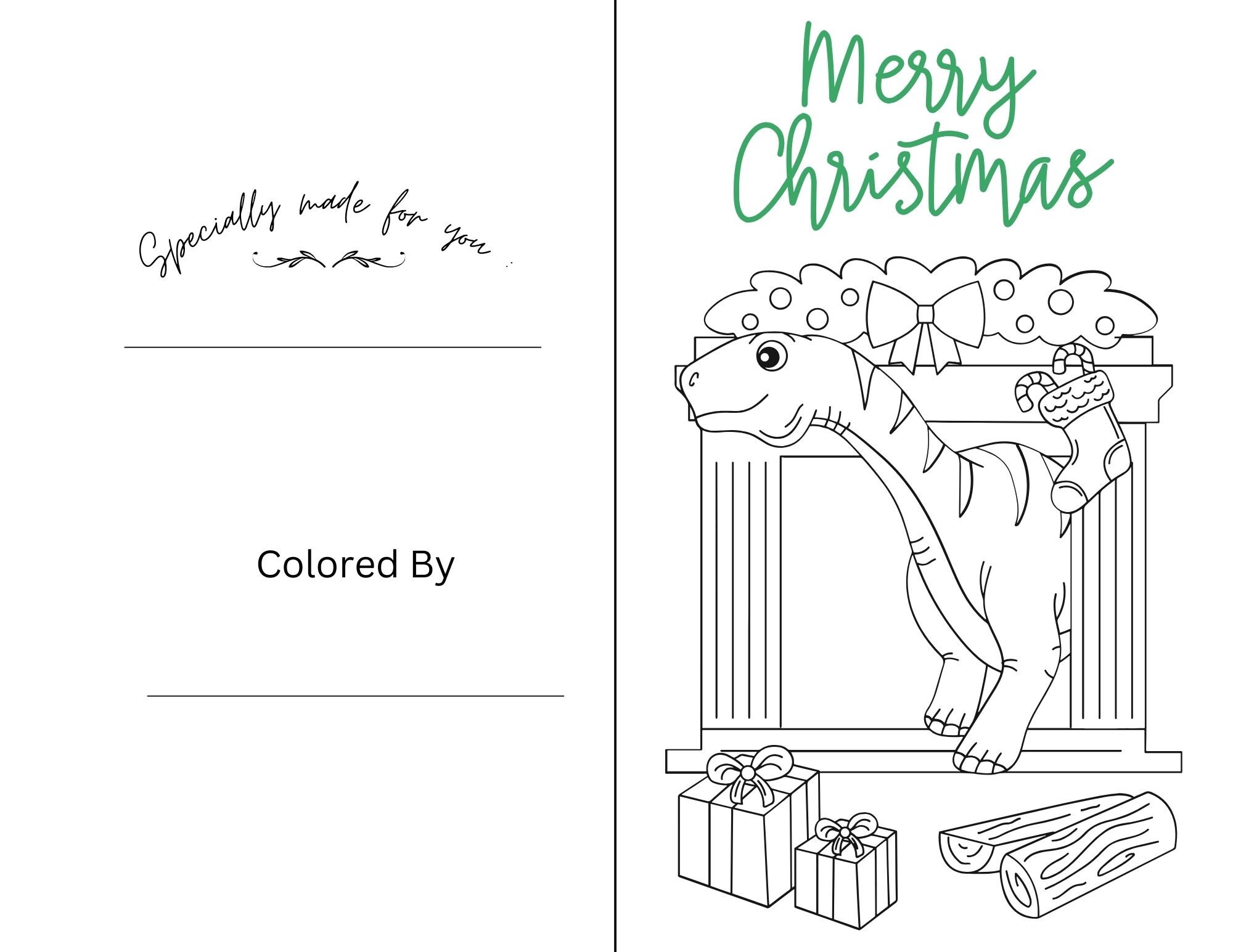 Christmas Coloring Cards for Kids (PDF) - Etsy