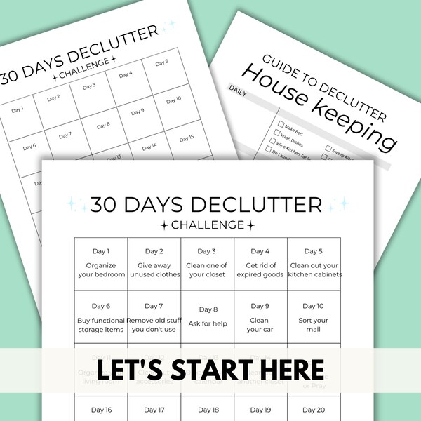 Declutter Printable - Etsy UK