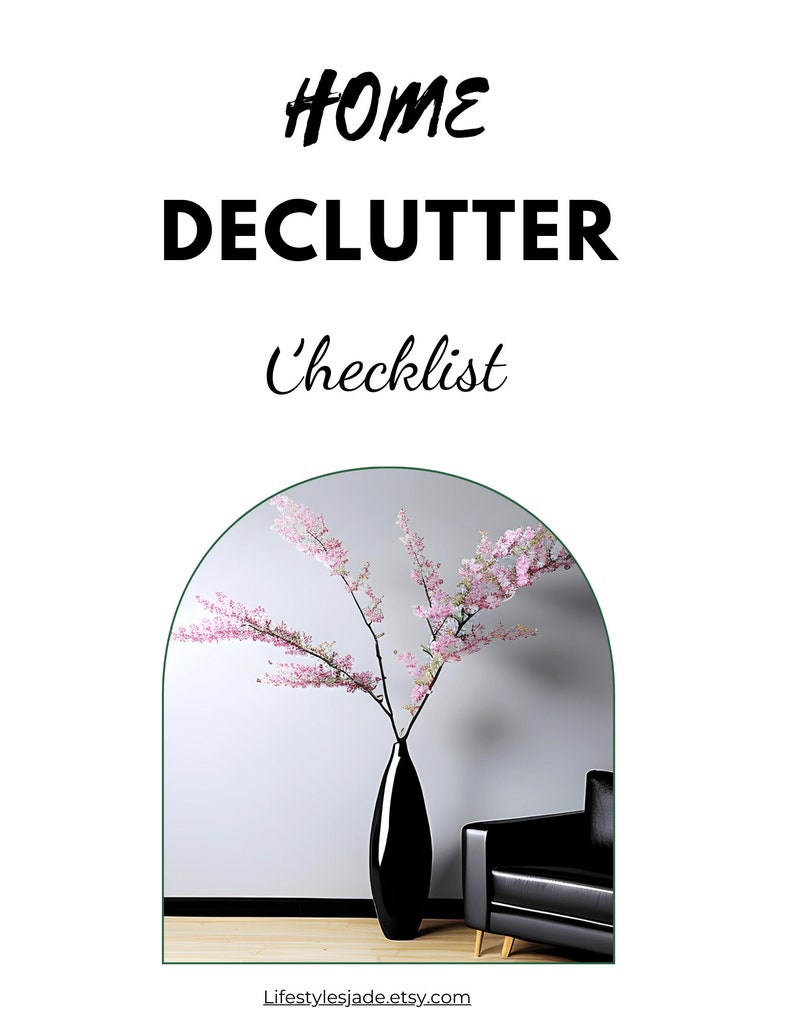 Home Declutter Checklist, 1 PDF Printable Only, Cleaning Plan ...