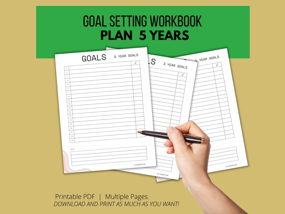 Goal Setting Workbook: Action Planning & Progress Tracker (PDF) - Etsy