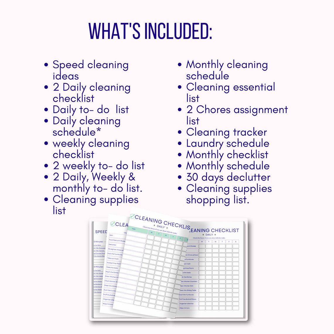 Cleaning Guide, Cleaning List PDF, Home Tidy Guide, Cleaning Checklist ...