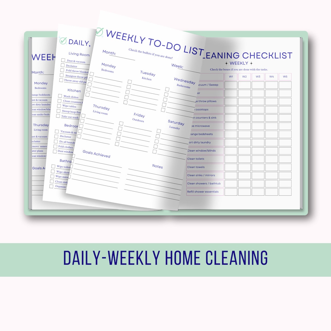 Cleaning Guide, Cleaning List PDF, Home Tidy Guide, Cleaning Checklist ...
