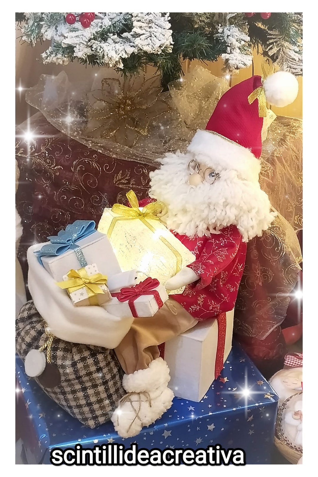 Santa Claus With the Bag of Gifts Christmas Decor - Etsy