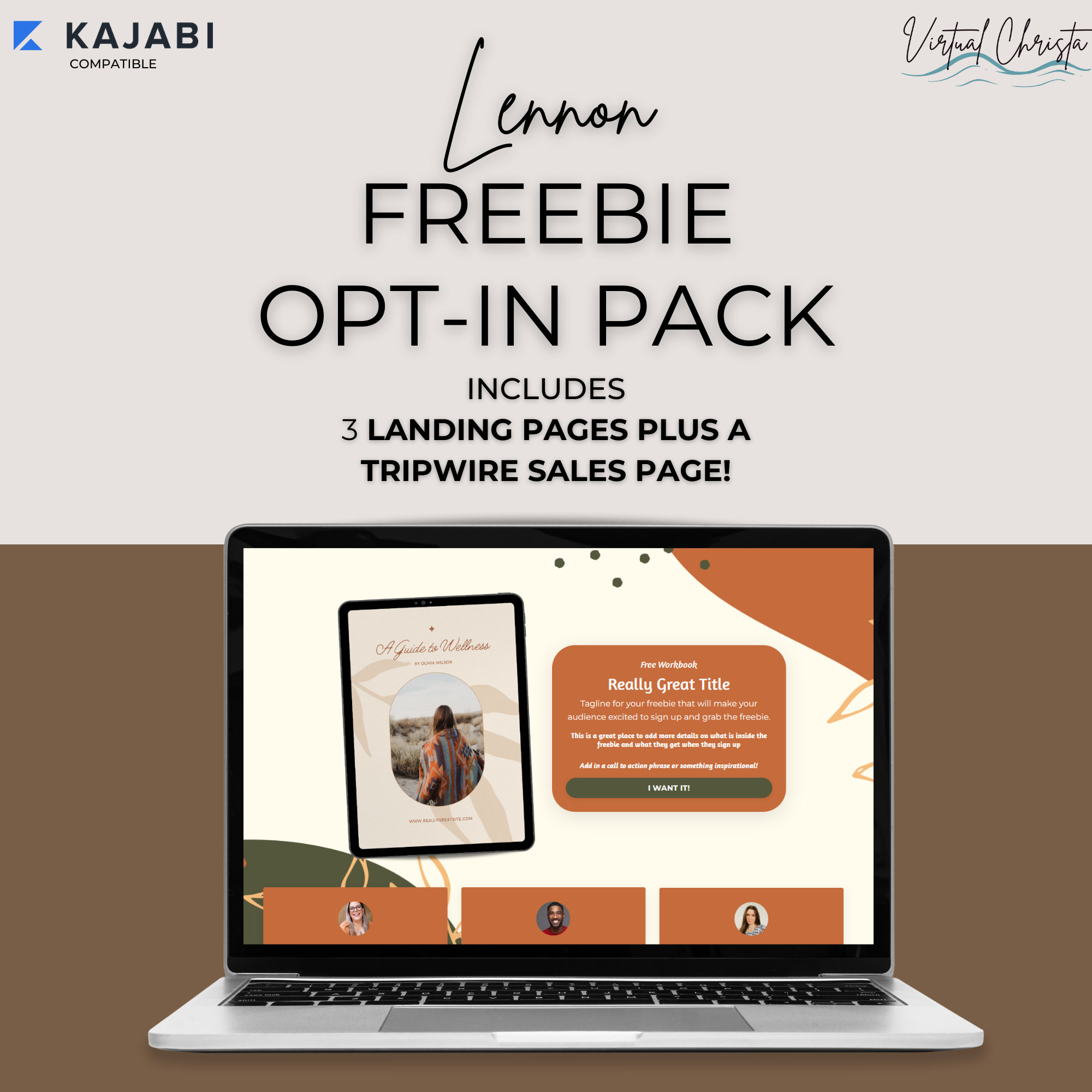 Kajabi Freebie Opt-in Page Template | Opt-in Funnel for Online Coaches ...