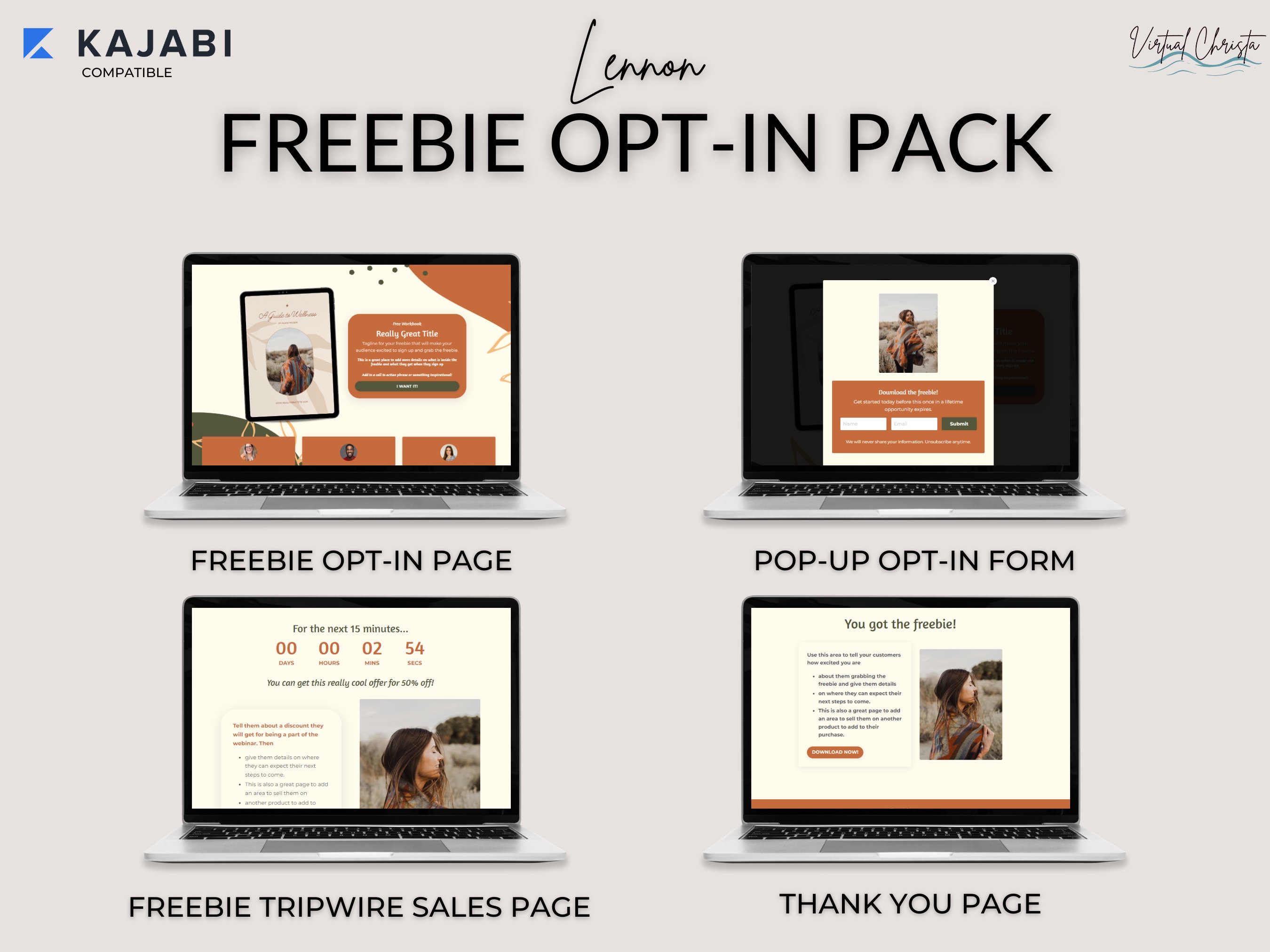 Kajabi Freebie Opt-in Page Template | Opt-in Funnel for Online Coaches ...