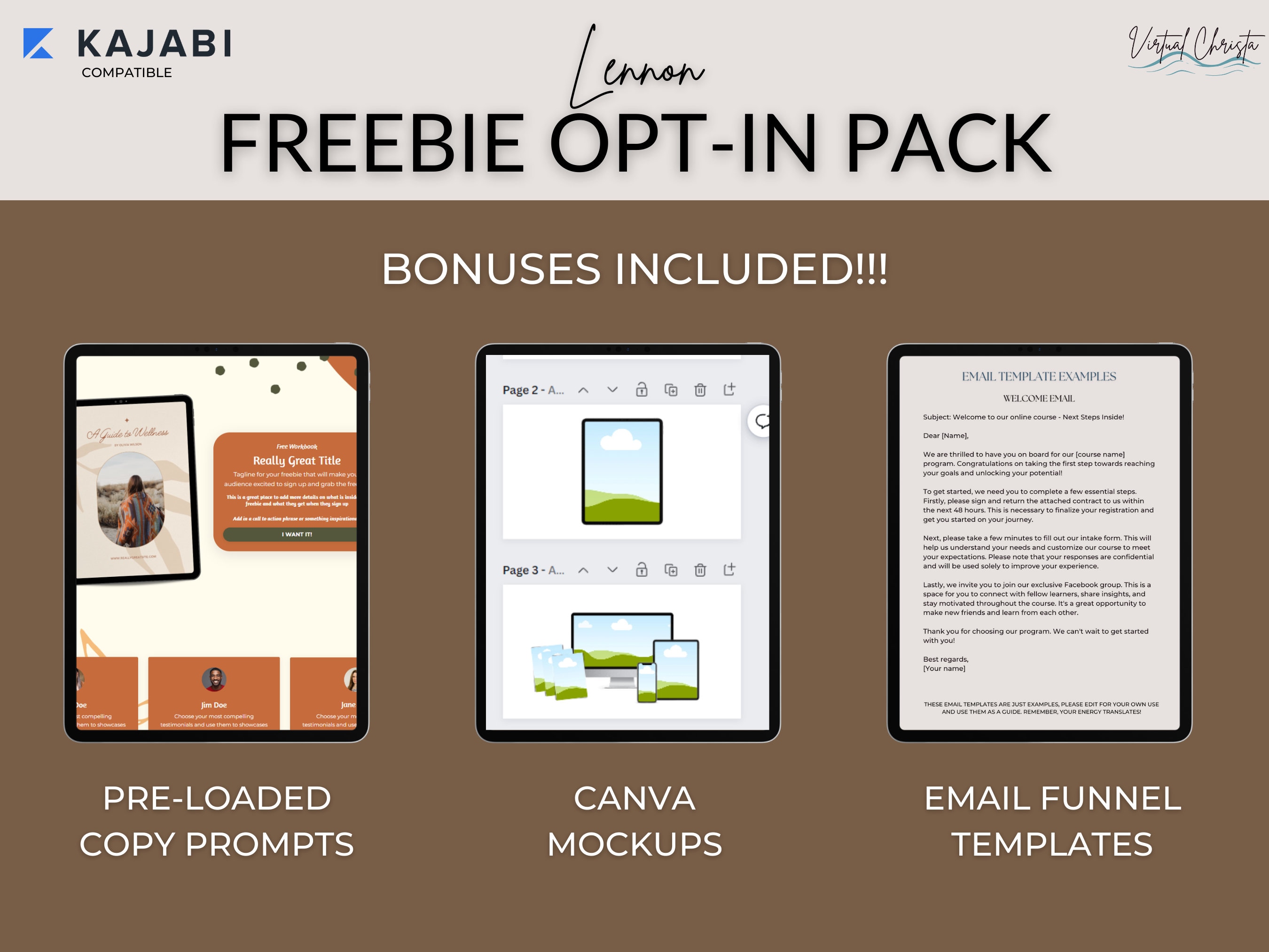Kajabi Freebie Opt-in Page Template | Opt-in Funnel for Online Coaches ...