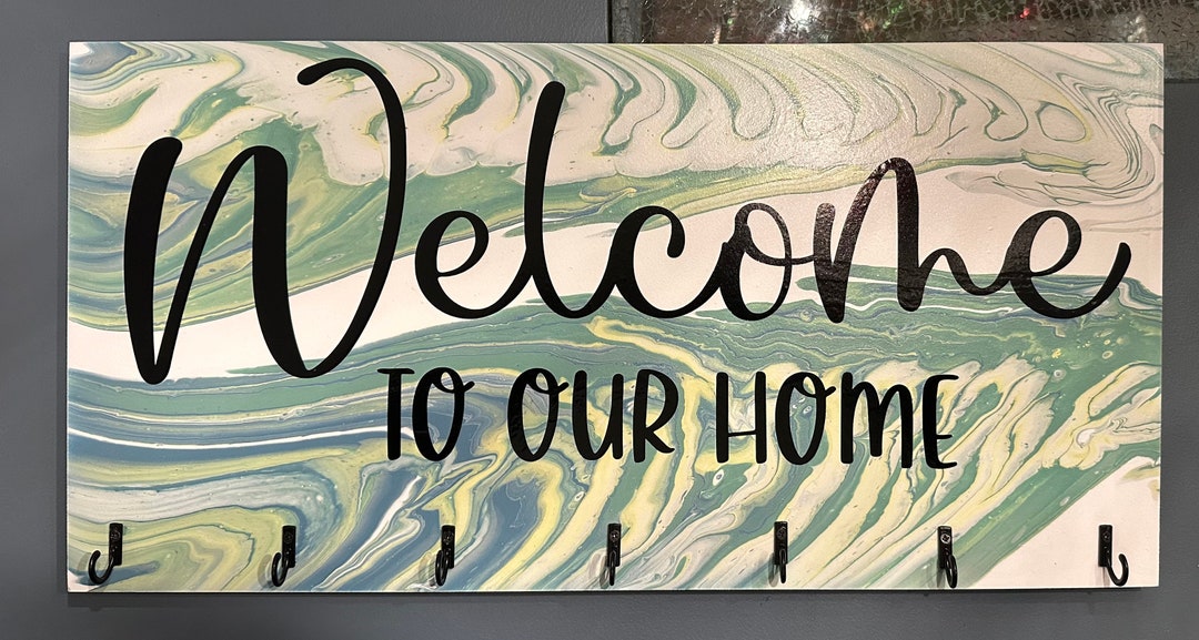 Welcome Key Sign - Etsy