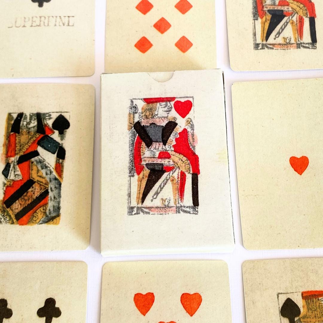 Antique-style Piquet Card Deck 1780 Fournier Facsimile Historical ...