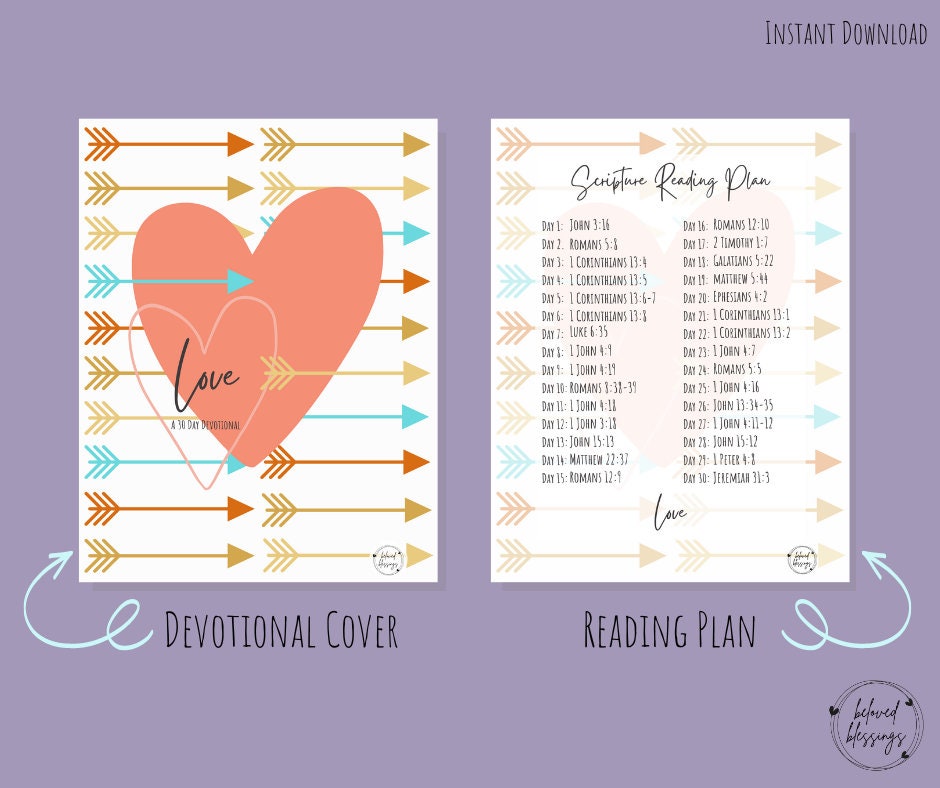 Love 30 Day Bible Reading Plan - Etsy