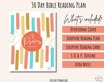 30 Day Bible Reading Plan - Psalms and Proverbs - Etsy