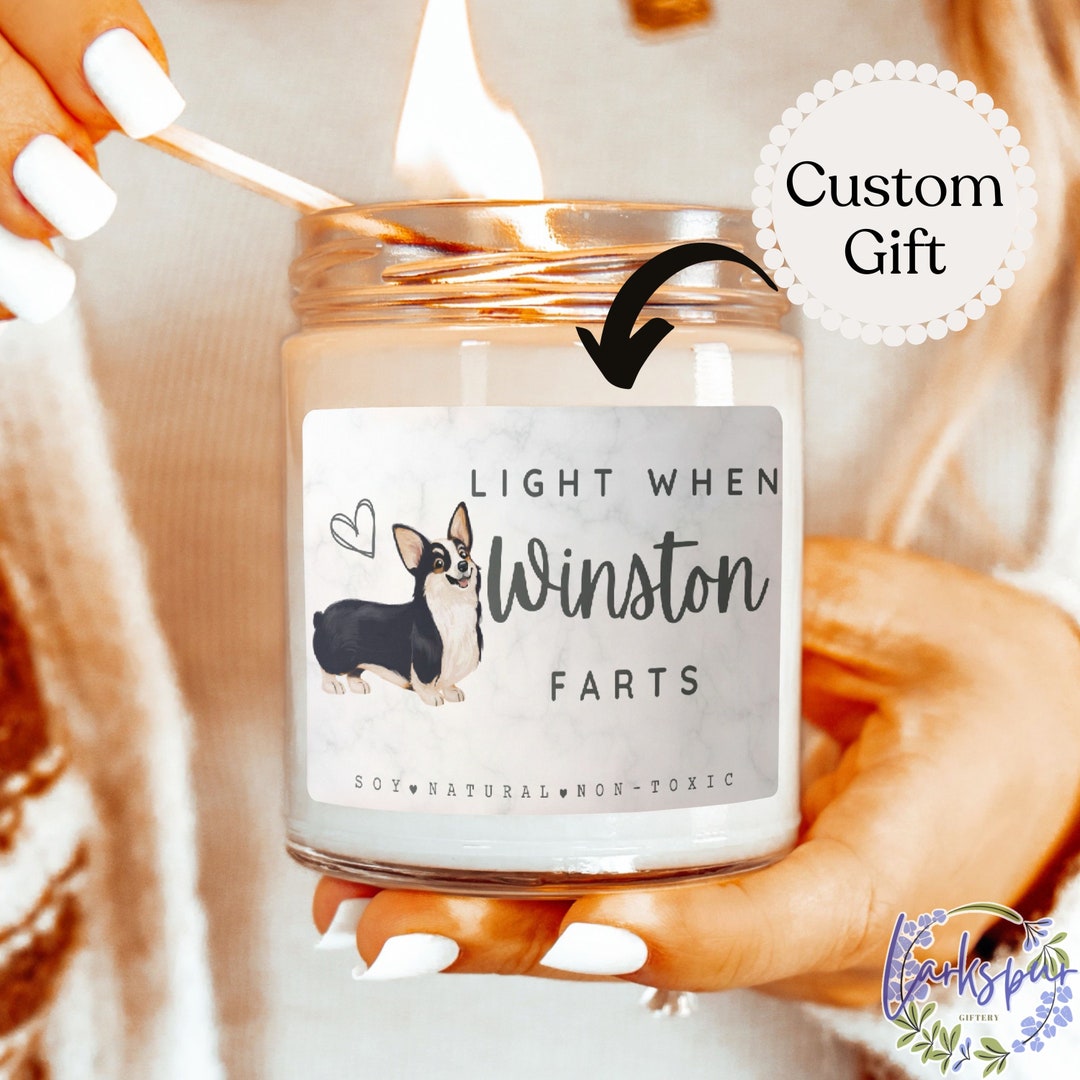 Corgi Farts Candle, Custom Corgi Mom Candle, Corgi Dog Gift, Funny ...