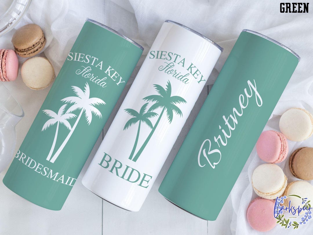 Siesta Key Bachelorette Tumbler, Siesta Key Bachelorette Favors, Beach ...