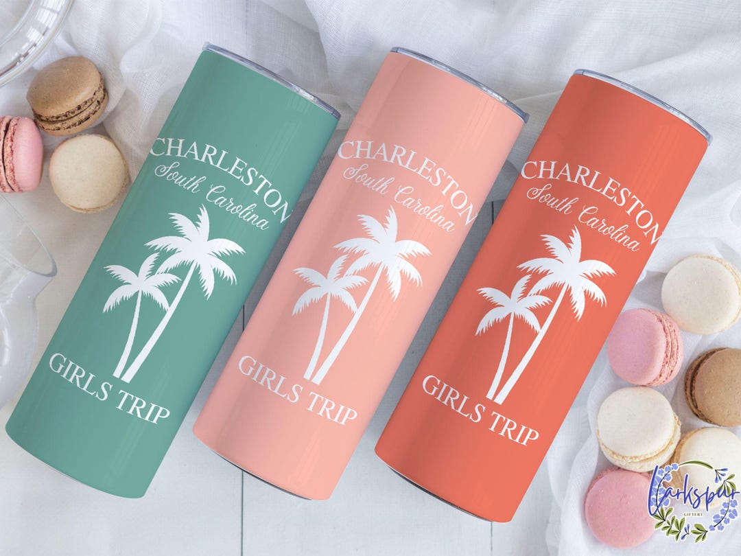 Personalized Girls Trip Tumbler, Charleston Girls Trip Cups, Birthday ...