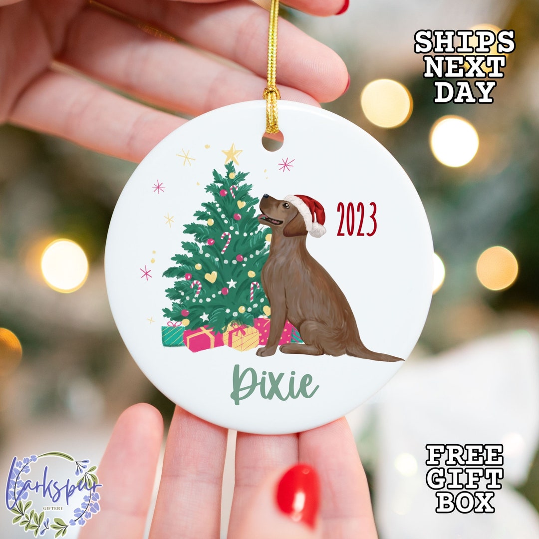 Labrador Christmas Ornament, Personalized Labrador Dog Ornament ...