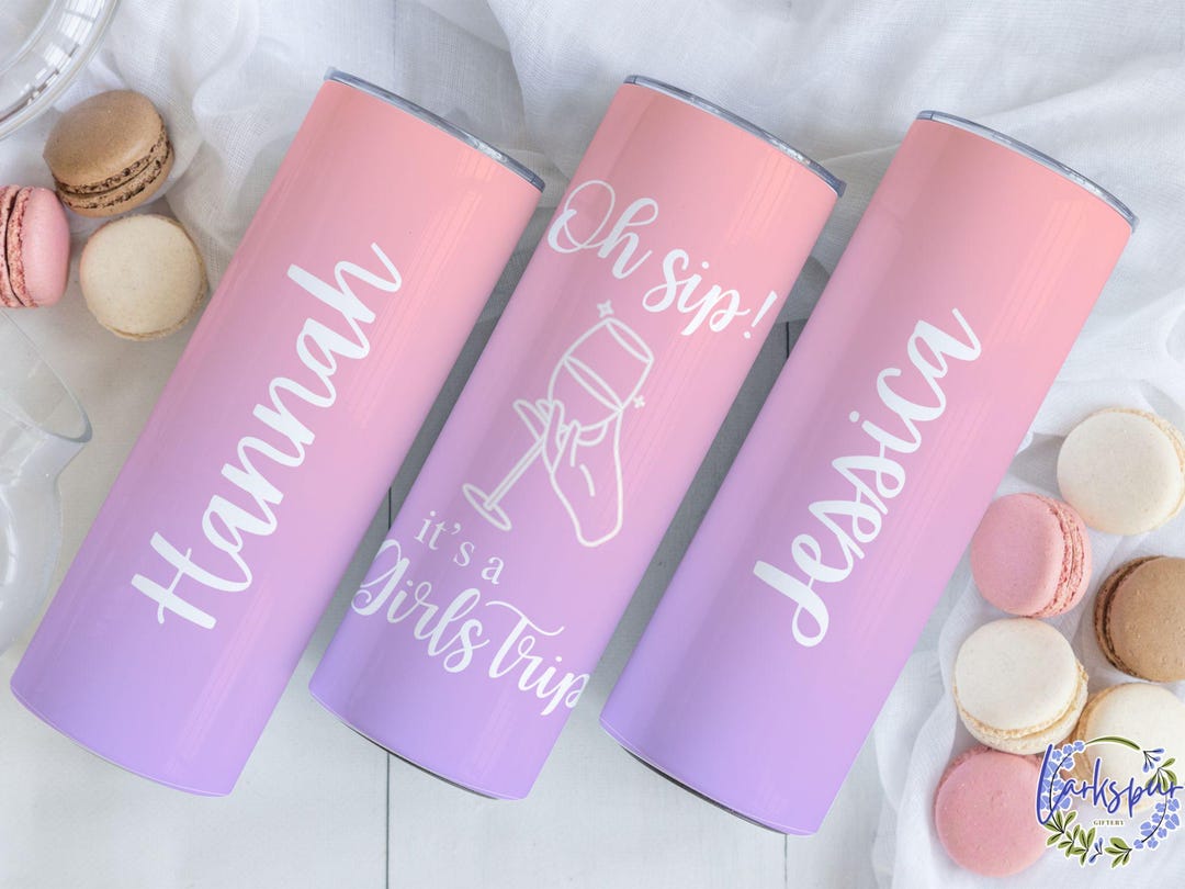 Personalized Girls Trip Tumbler, Girls Trip Insulated Cups, Oh Sip It's ...