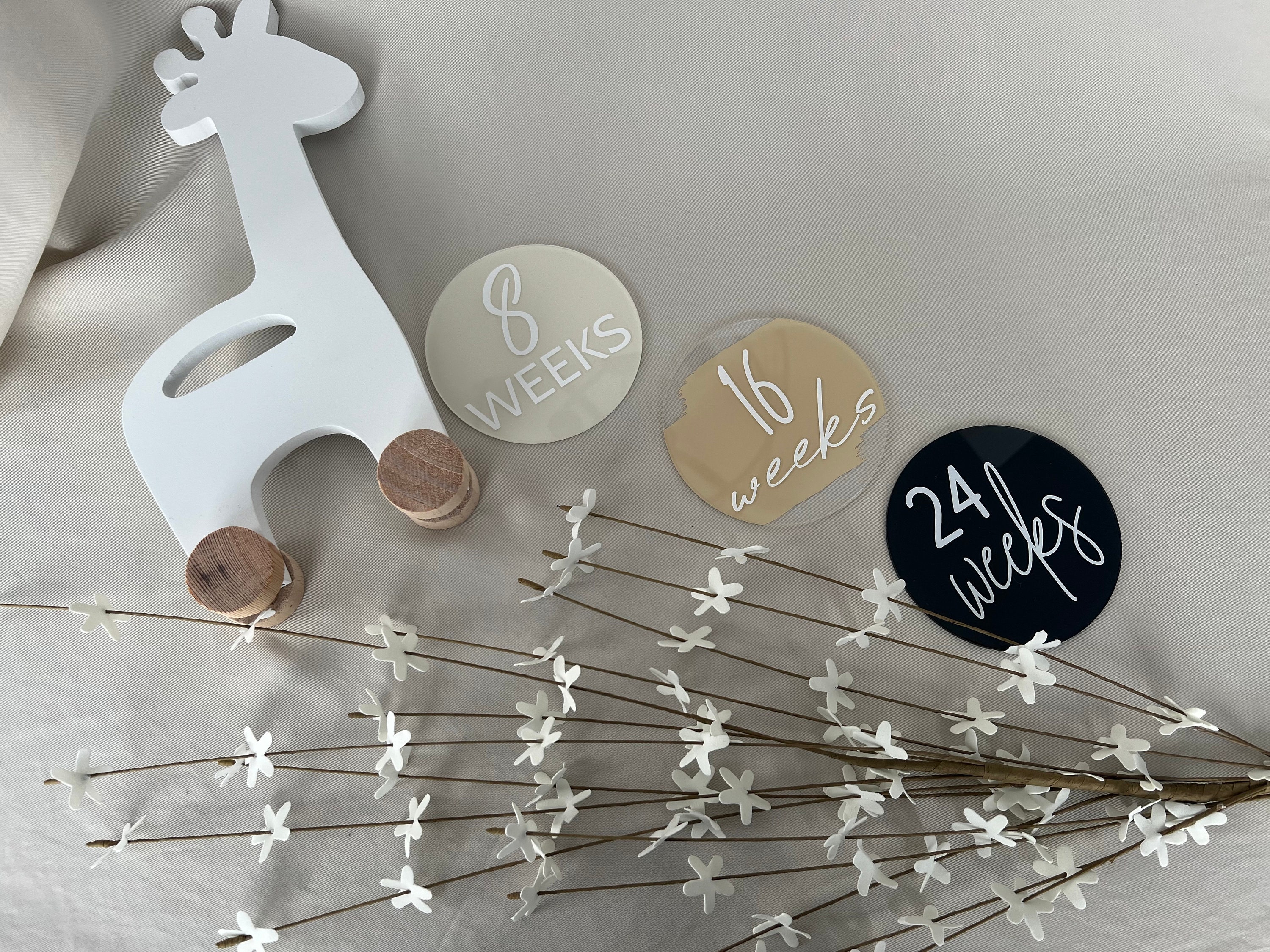 Pregnancy Milestones, Acrylic Pregnancy Milestone Markers, Baby Bump ...