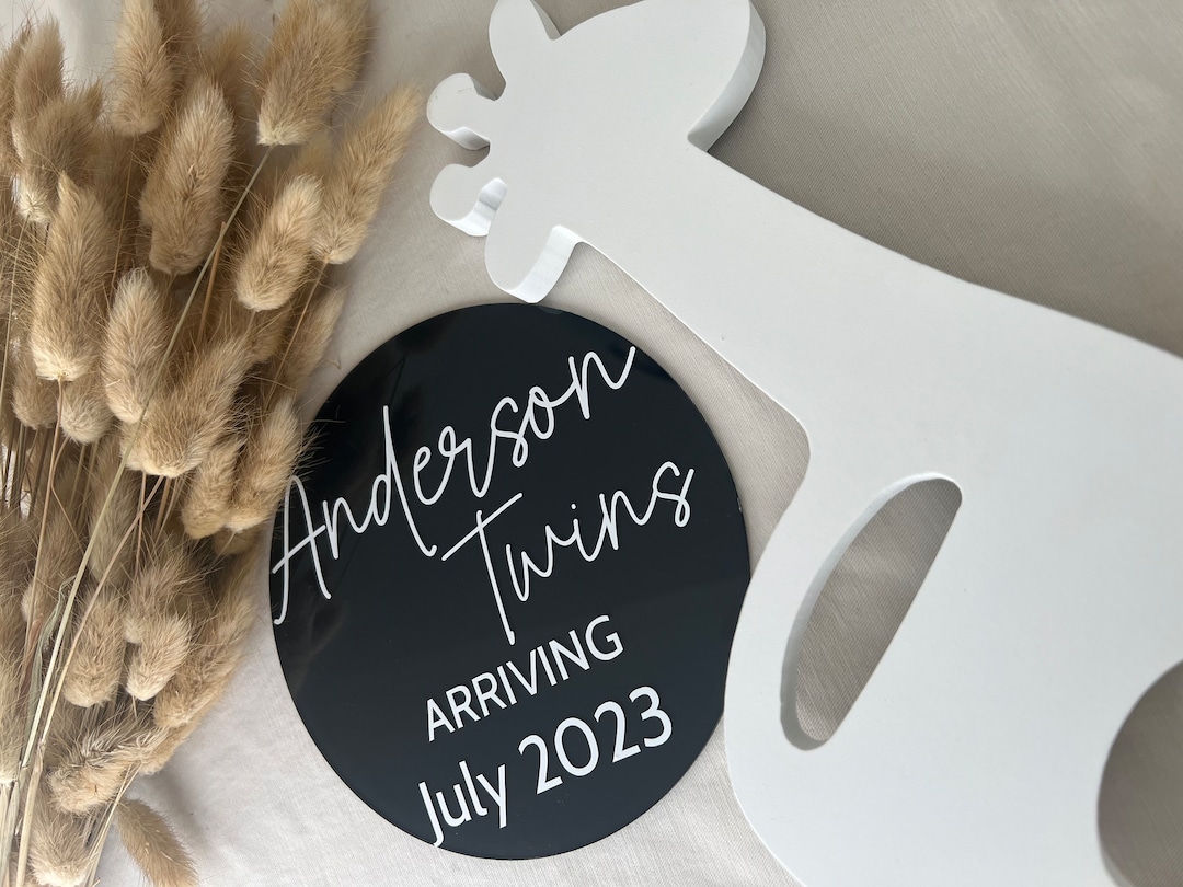 Multiple Births, Pregnancy Announcement, Acrylic Pregnancy Announcement ...