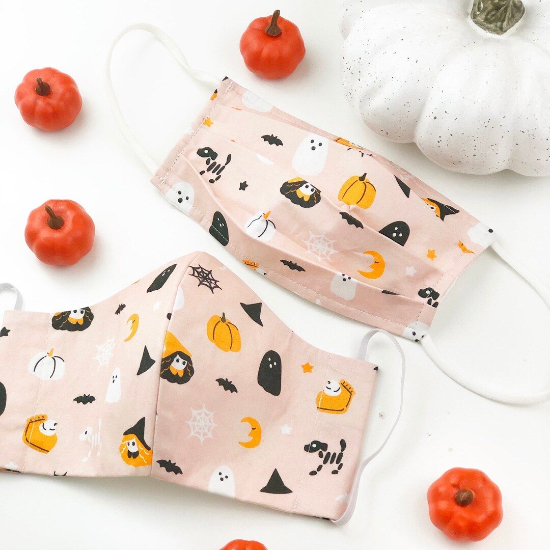 Pink Spooky Face Masks - Etsy