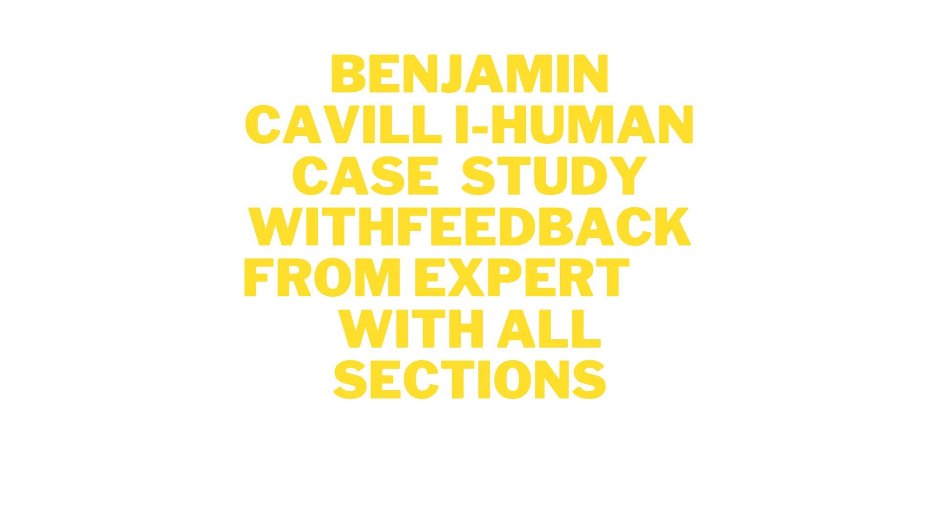 Benjamin Cavill I-human Case Study - Etsy