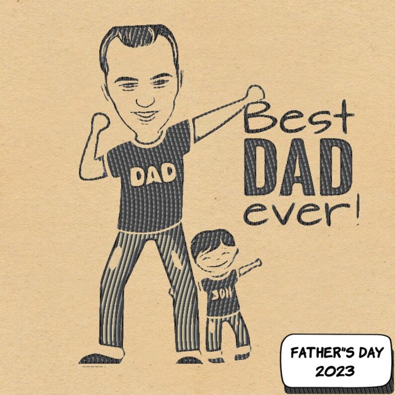 Custom Cartoon Painting Family Cartoon Picture Father Day Gift Custom ...