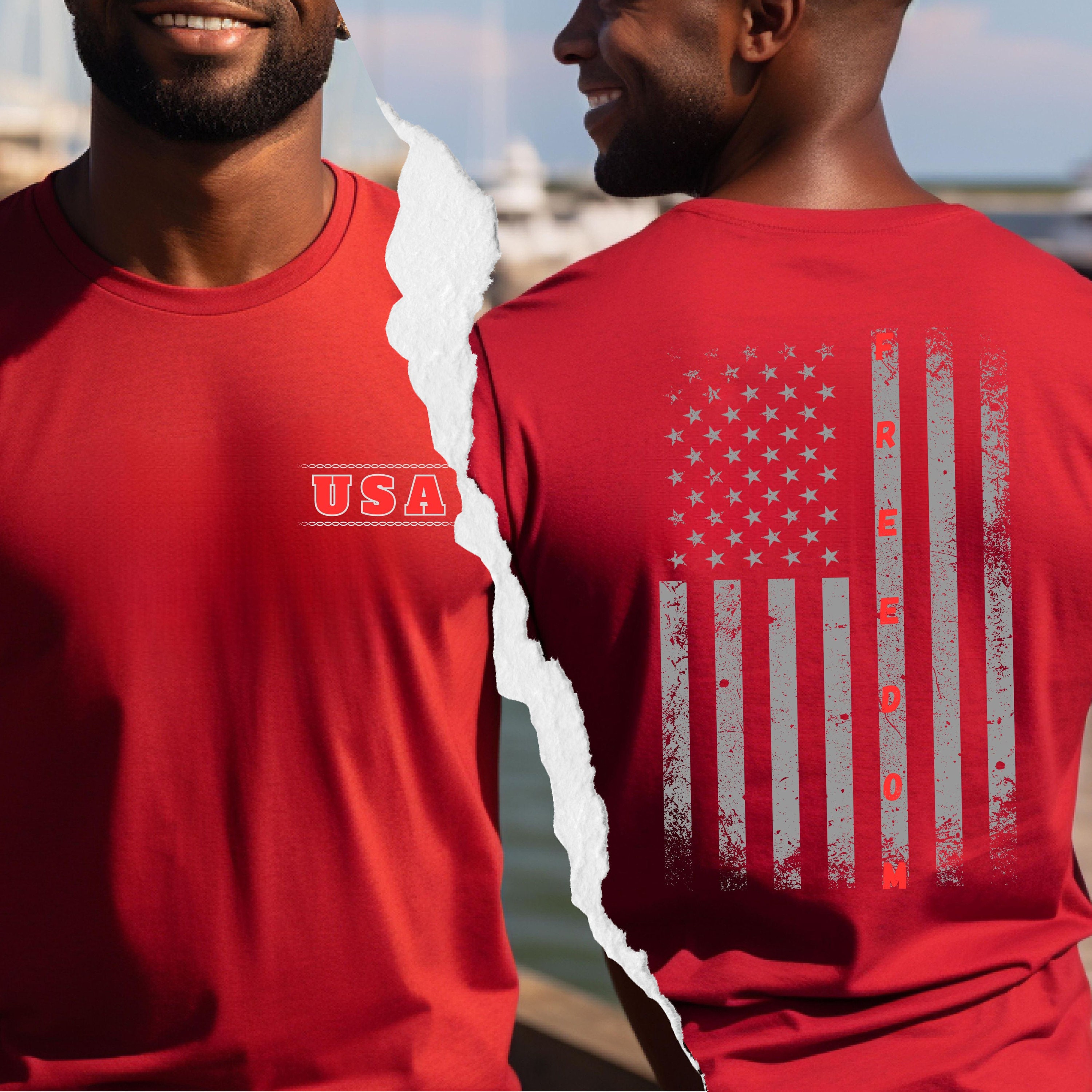 USA Flag T-shirt, USA T-shirt - Etsy