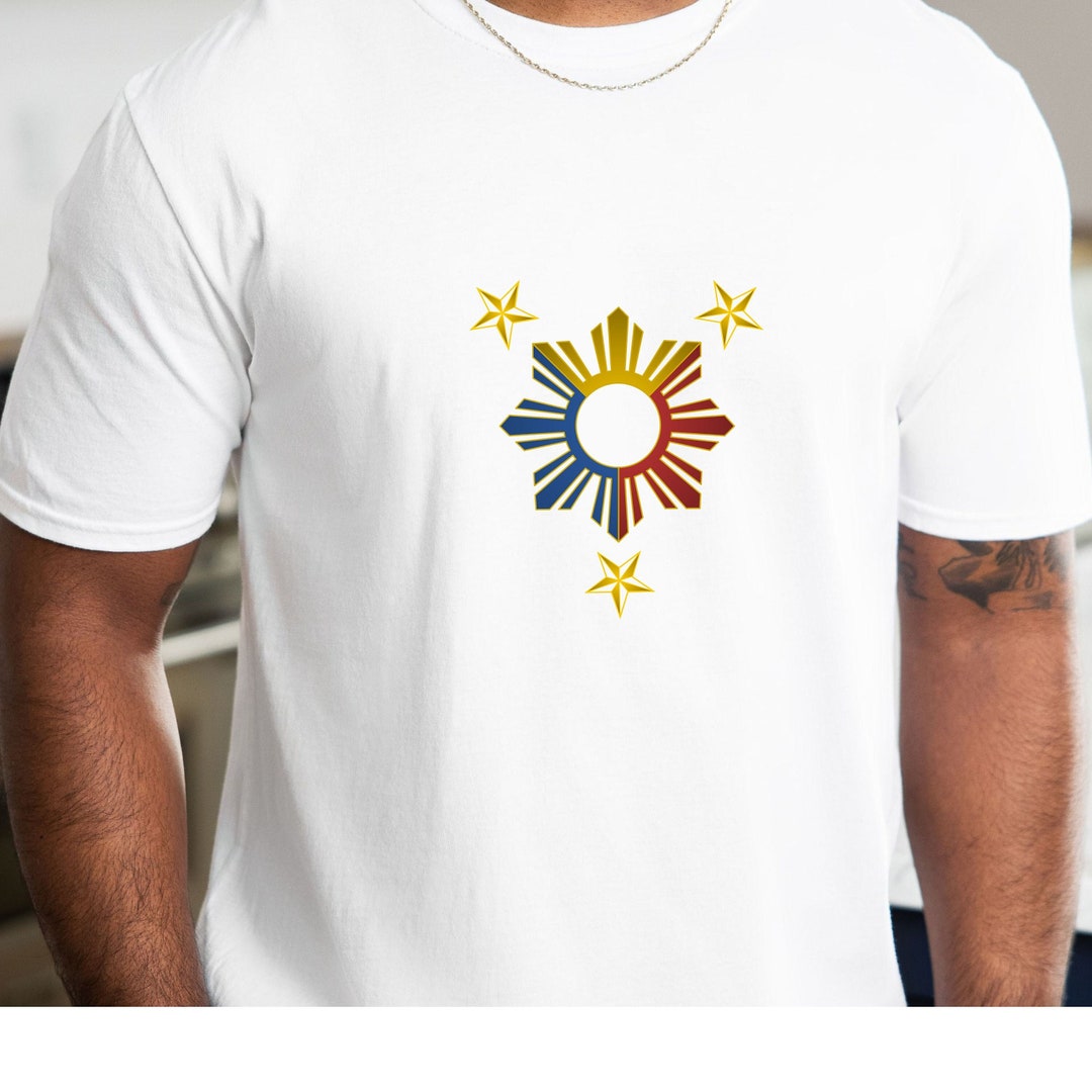 Filipino Sun and Stars T-shirt, Filipino T-shirt, Filipino Flag Shirt ...