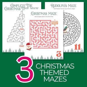 Printable Kid Activity Advent Calendar for Christmas Activity Pages ...