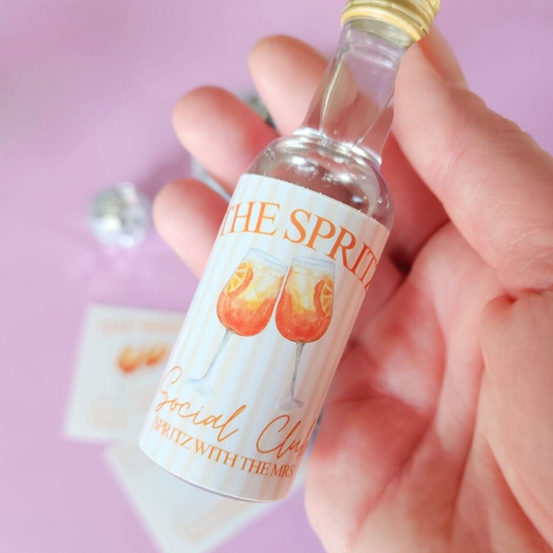 Custom Bachelorette Social Club Shooter Label for Feeling Spritzy Mini ...