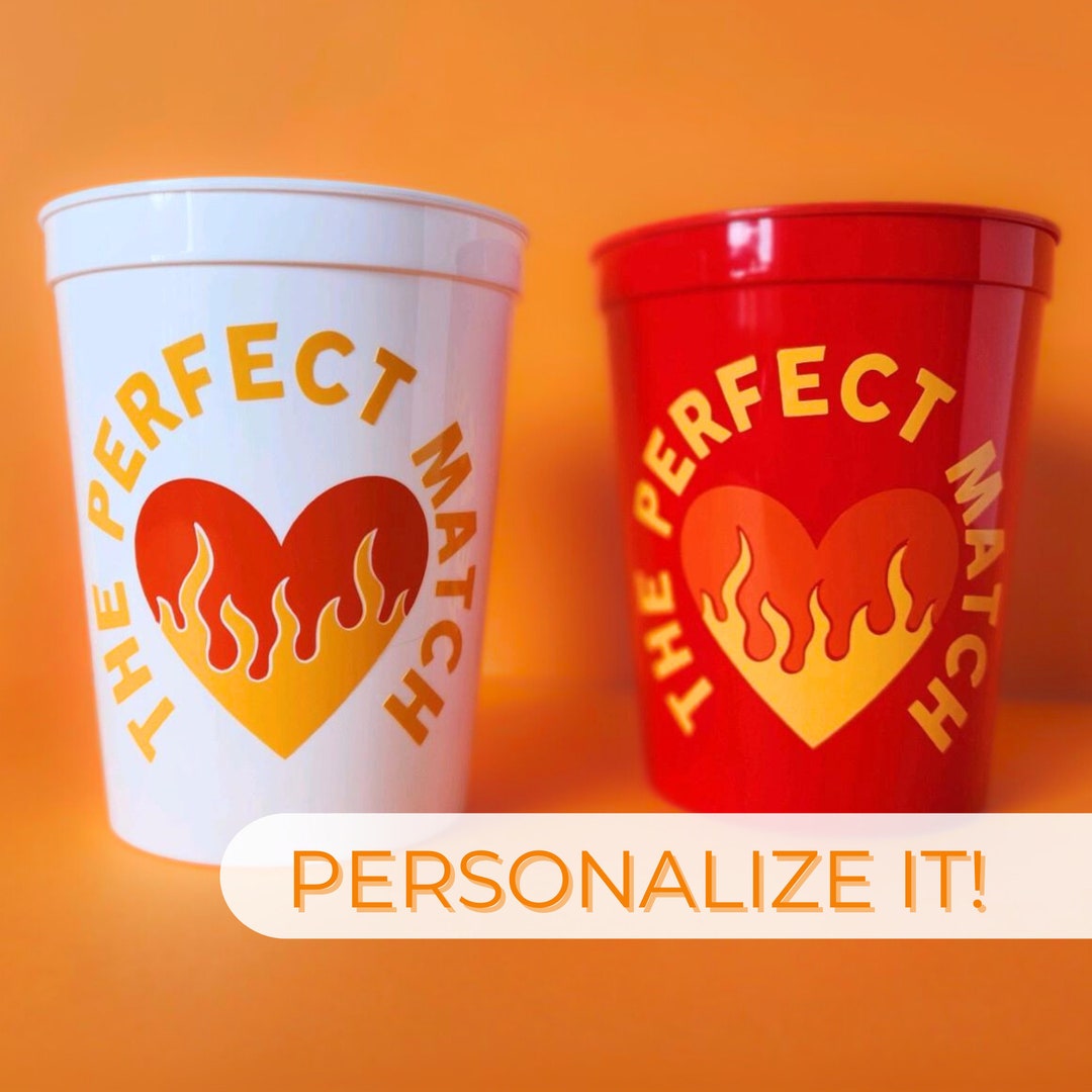 Perfect Match Cup for Bachelorette Party Decor the Perfect Match Bach ...