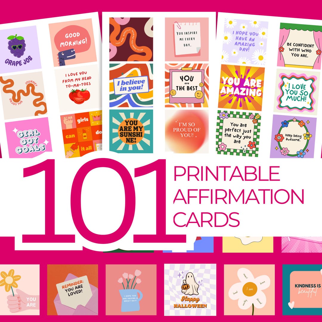Printable Mindfulness Cards for Kid Confidence Card Daily Positive ...