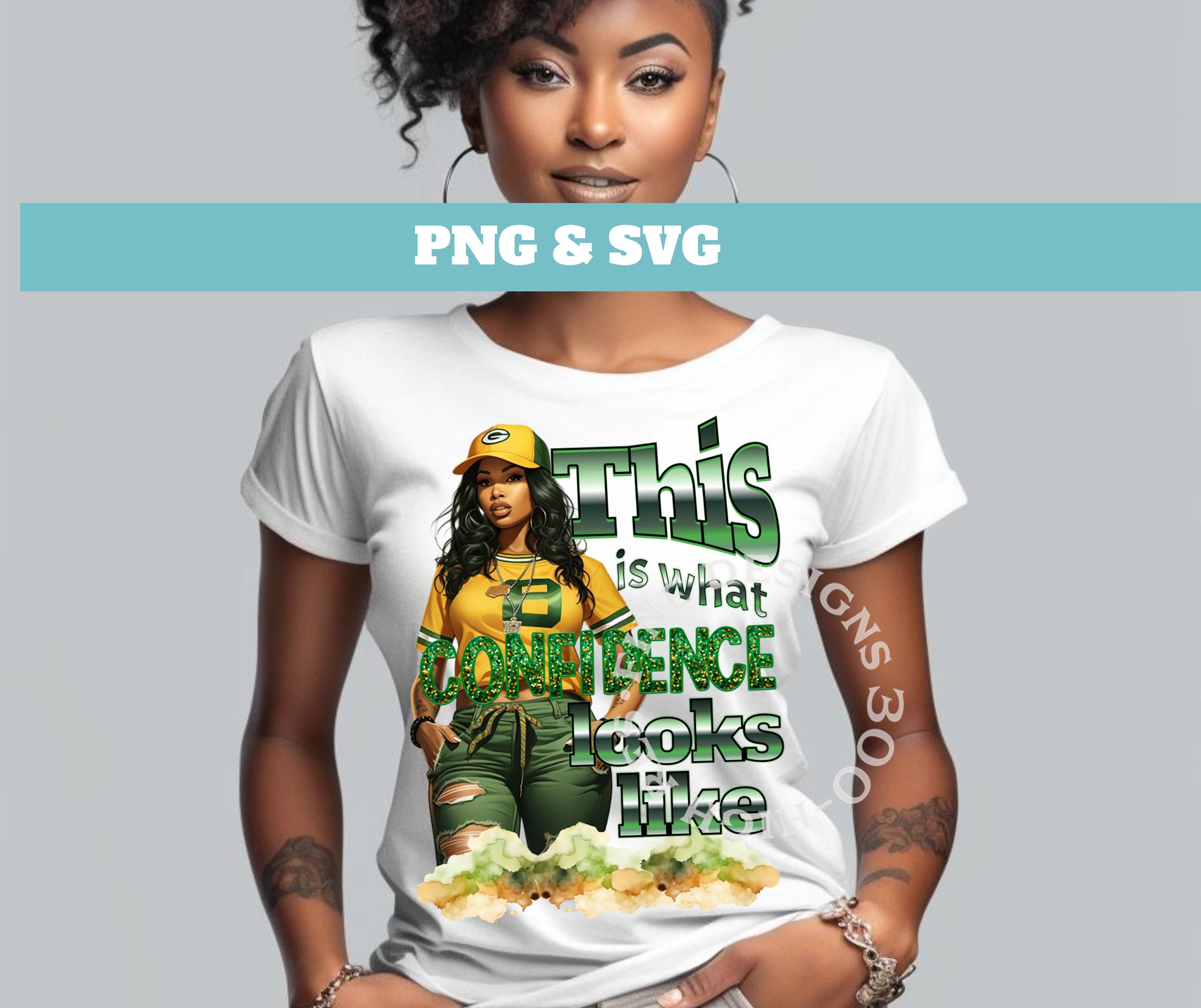 Afrocentric Black Woman SVG PNG: Confident Strong Design (digital ...