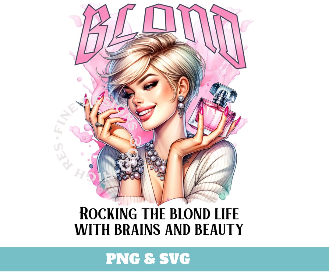 Sublimación, Archivos SVG para Cricut Trendy, Bomba rubia png, Imágenes ...