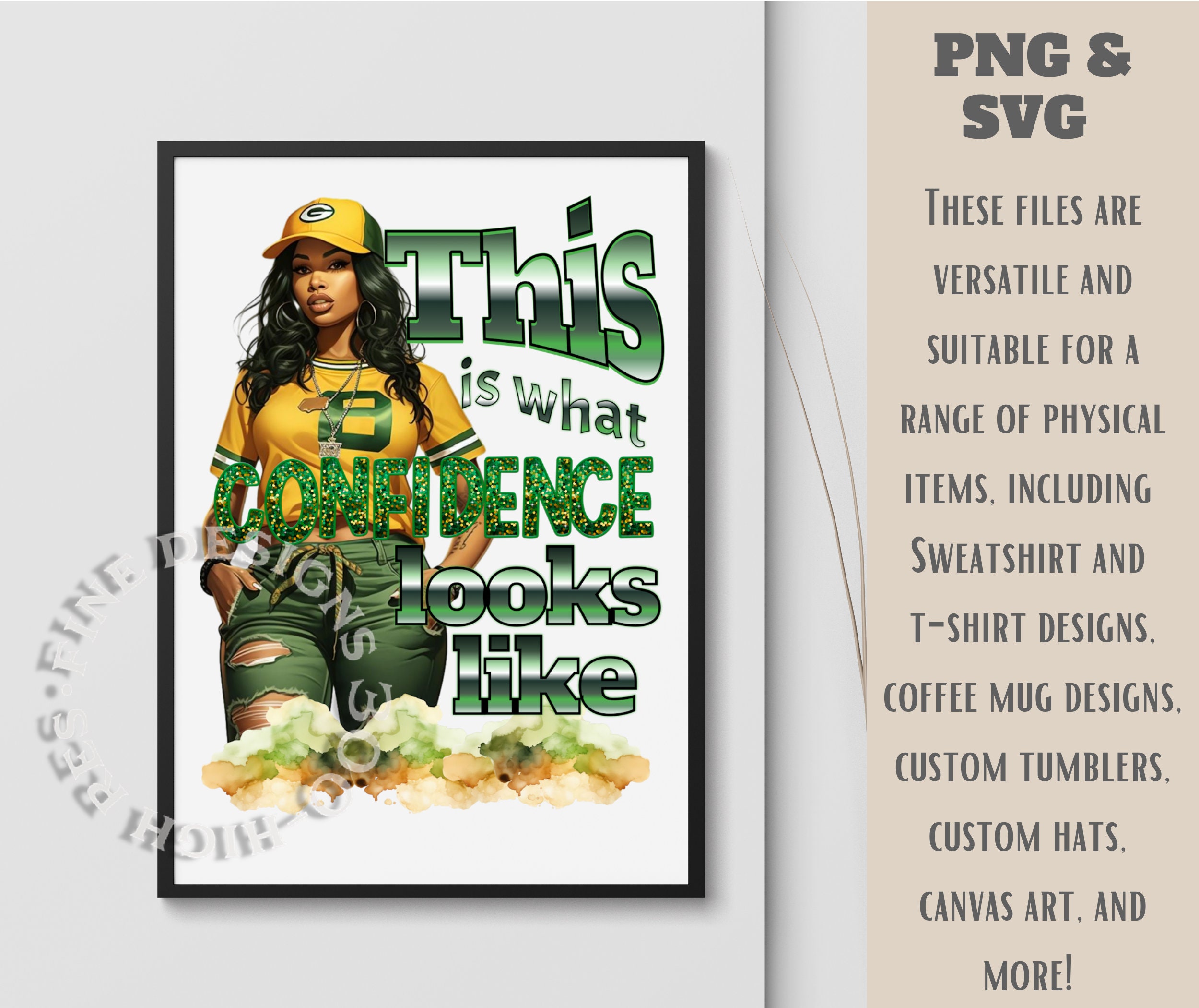 Afrocentric Black Woman SVG PNG: Confident Strong Design (digital ...