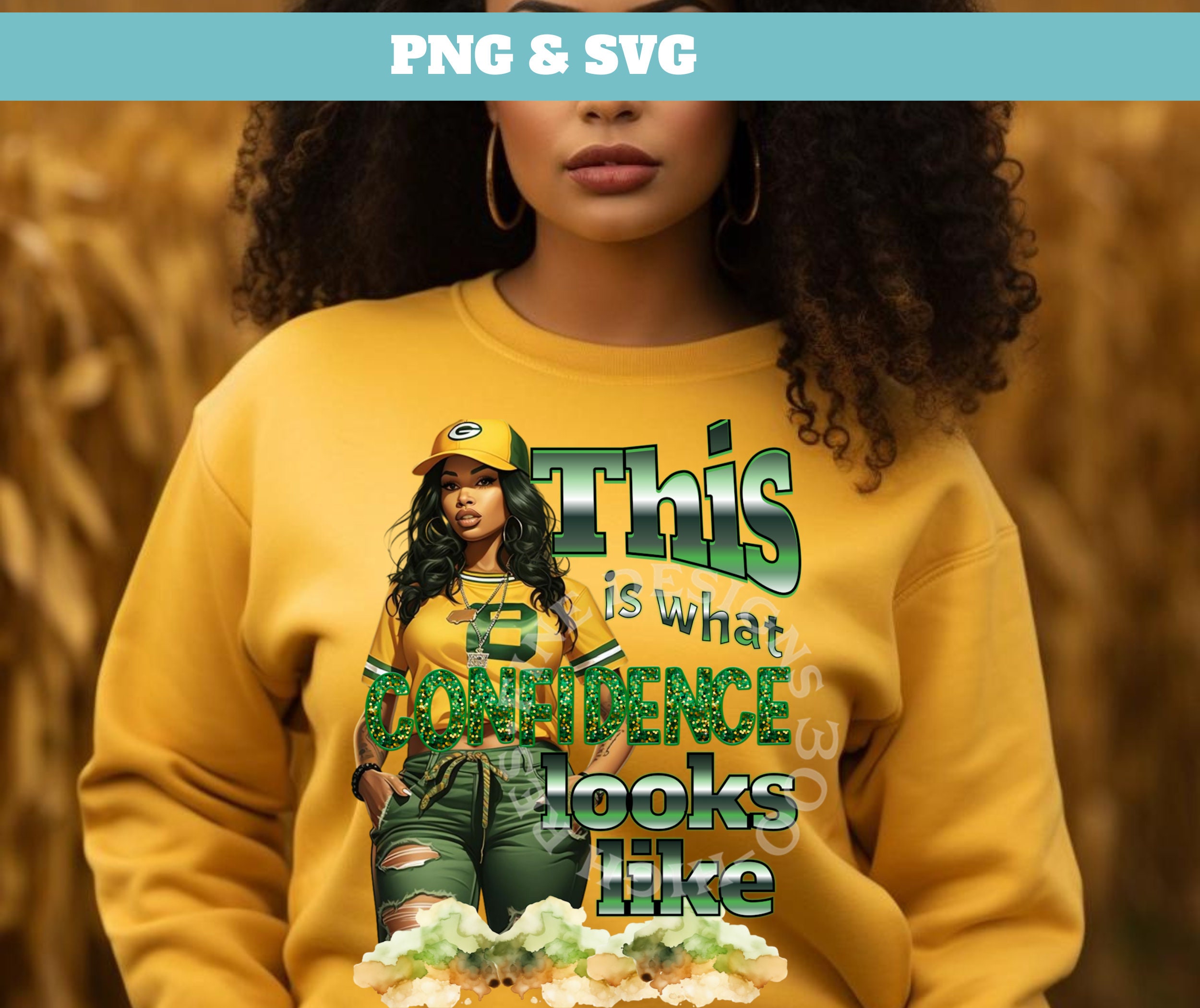 Afrocentric Black Woman SVG PNG: Confident Strong Design (digital ...