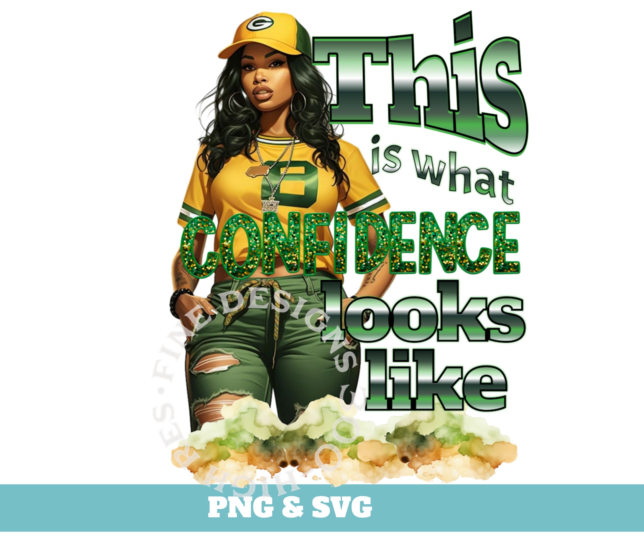 Afrocentric Black Woman SVG PNG: Confident Strong Design (digital ...