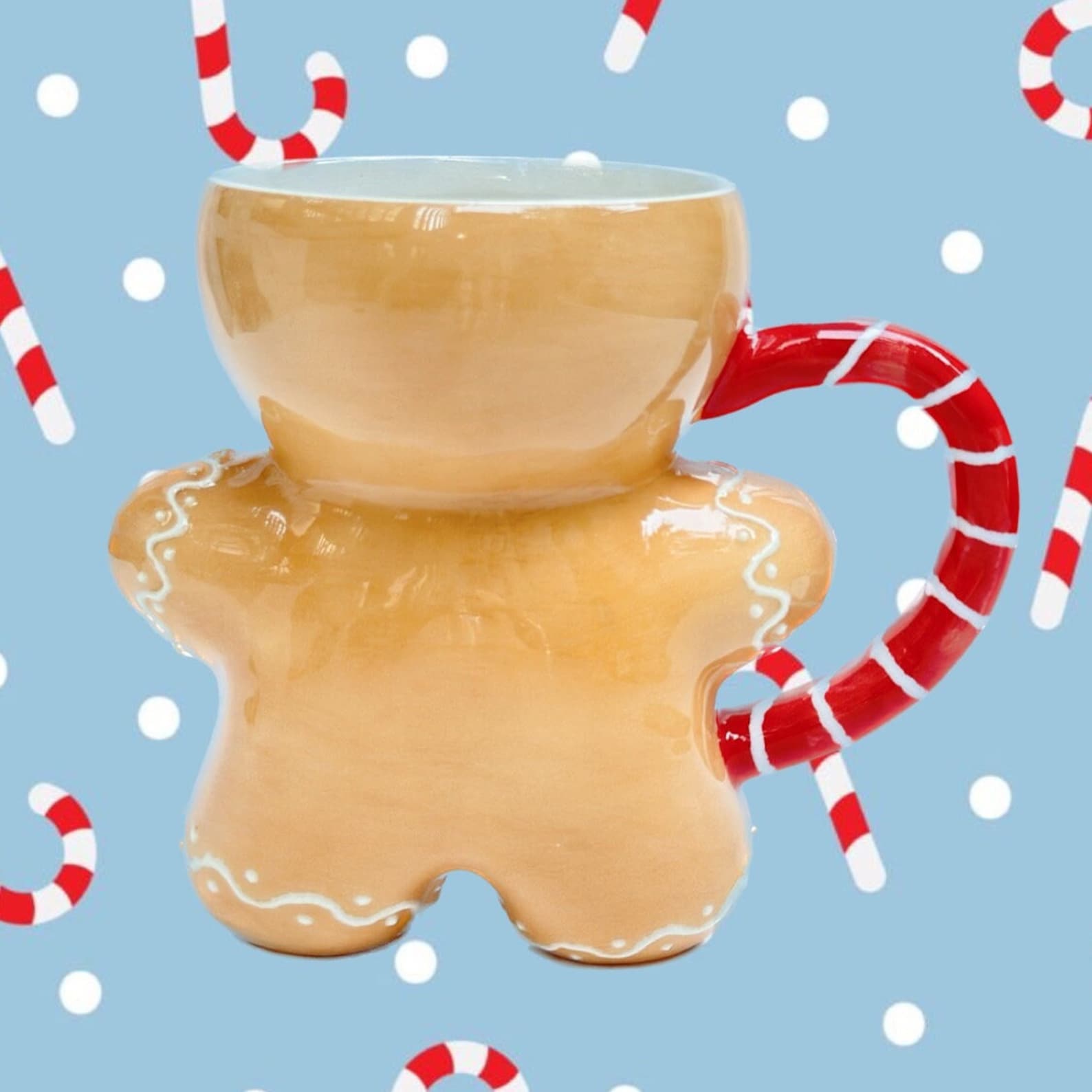 Cute Gingerbread Man Mug for Christmas Gift Idea for Her Cute Mug 3D ...