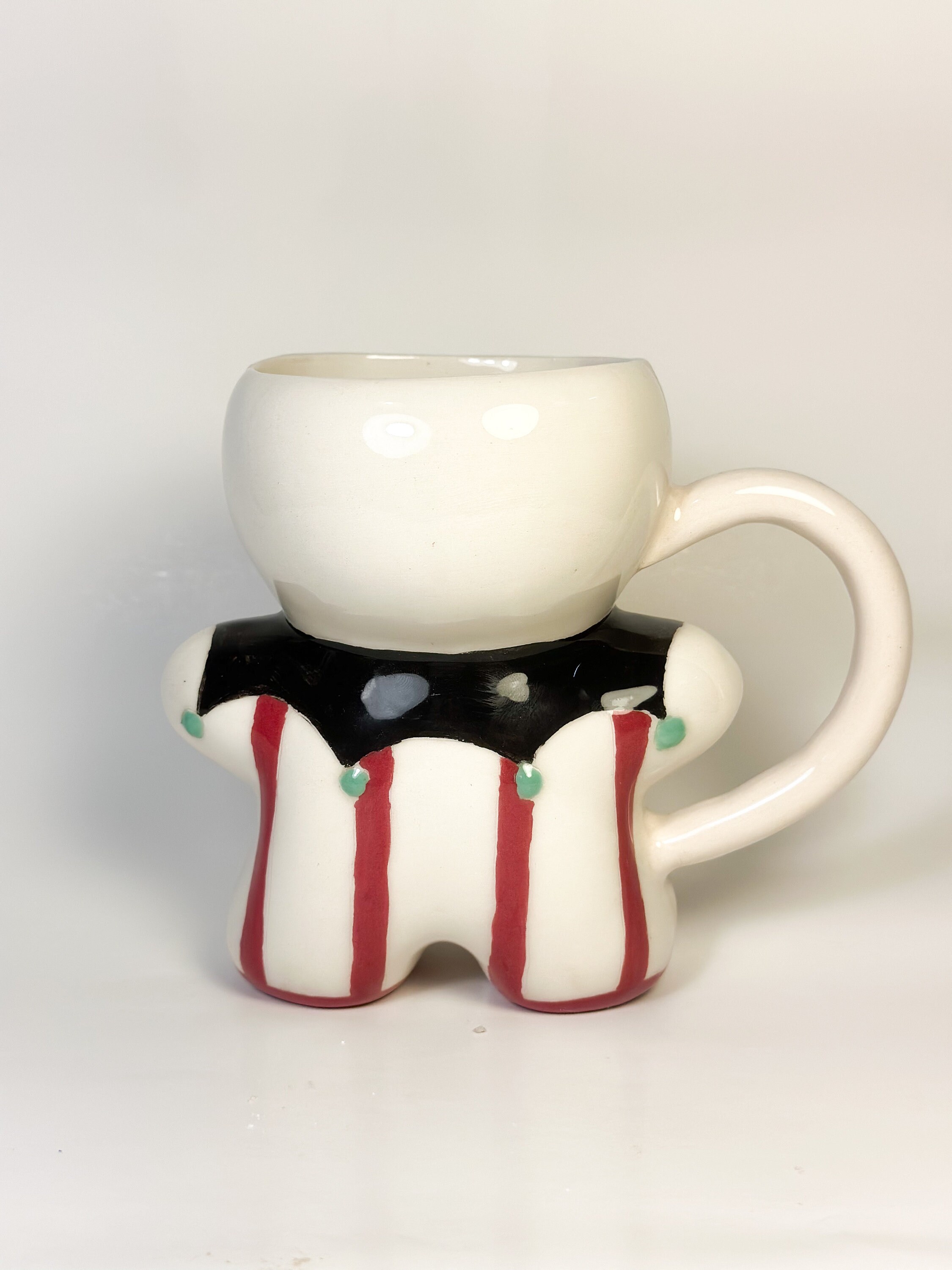 Cute Clown Mug Handmade Ceramic Coffee Mug, Kawaii Tea Cup, Unique ...