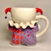 Cute Clown Mug - Handmade Ceramic Coffee Mug, Kawaii Tea Cup, Unique ...