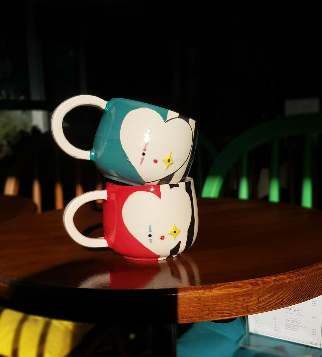 Cute Clown Mug - Handmade Ceramic Coffee Mug, Kawaii Tea Cup, Unique ...