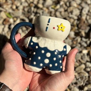 Cute Clown Mug Handmade Ceramic Coffee Mug, Kawaii Tea Cup, Unique ...