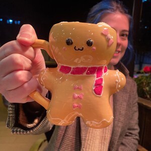 Cute Gingerbread Man Mug for Christmas Gift Idea for Her Cute Mug 3D ...