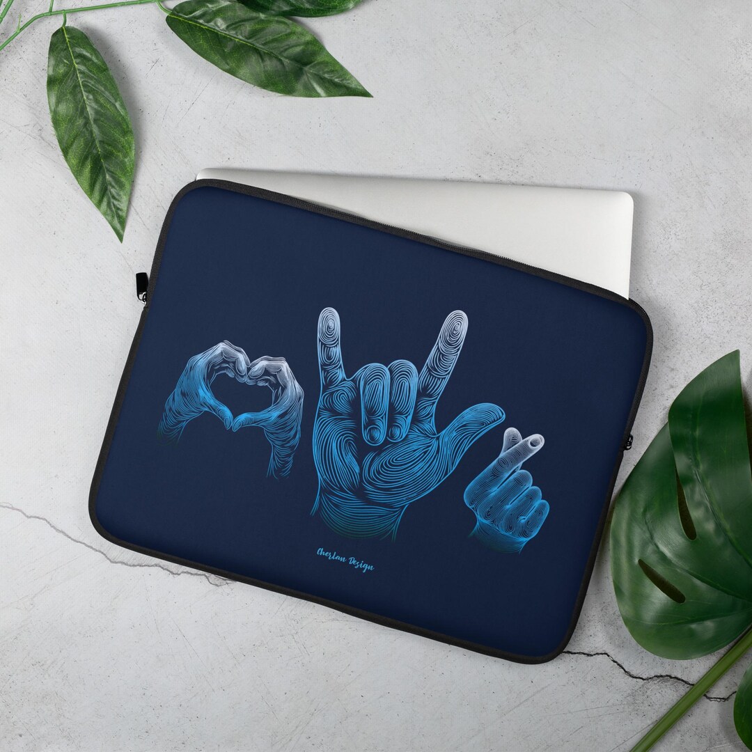 ASL, Korean, Finger Heart: Love's Essence Laptop - Etsy