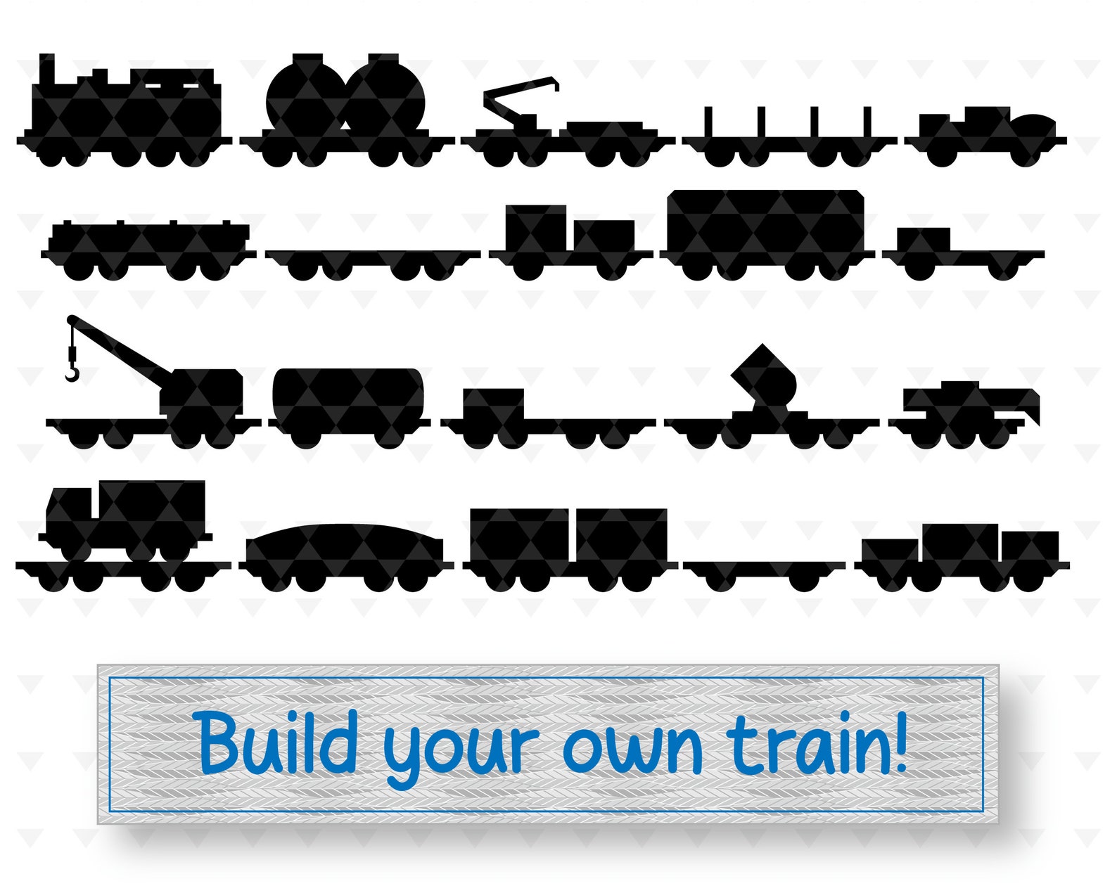 Train Svg, Build Your Own Train, Baby Room Decor, Train Clipart ...