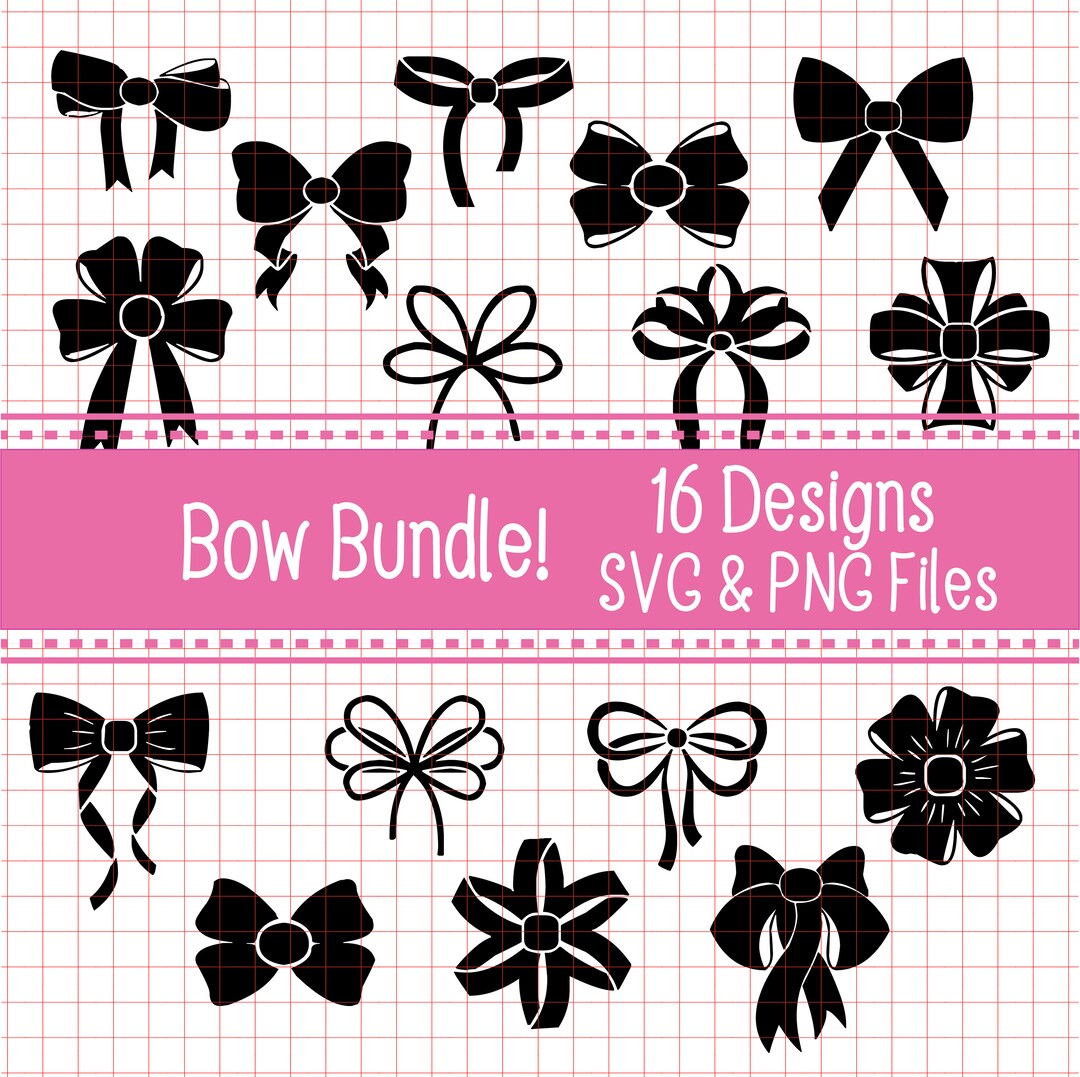 Bow Svg Bundle | Bow Png | Ribbon Bow Svg | Present Svg | Svg Files for ...