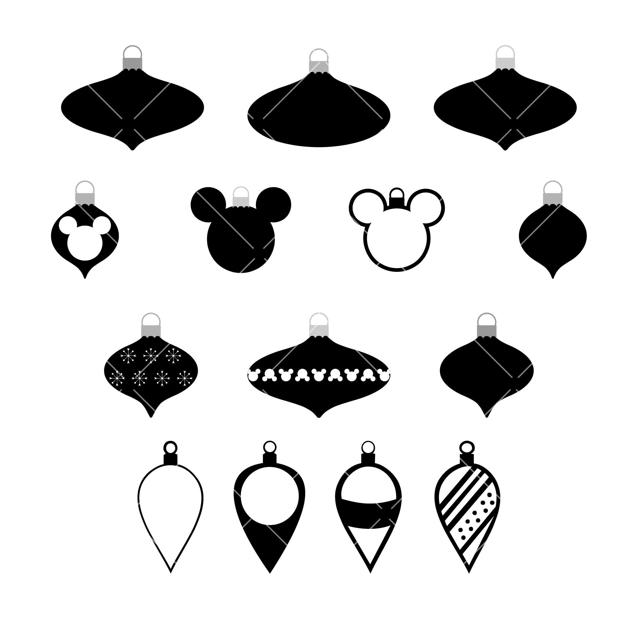 Tree Ornament Svg, Ornament Svg Bundle, Tree Ornament Png, Christmas ...