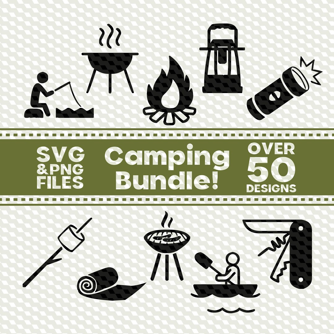 Camping Bundle | Camping Svg | Trailer Svg | RV Svg | Hiking Svg | Tent ...