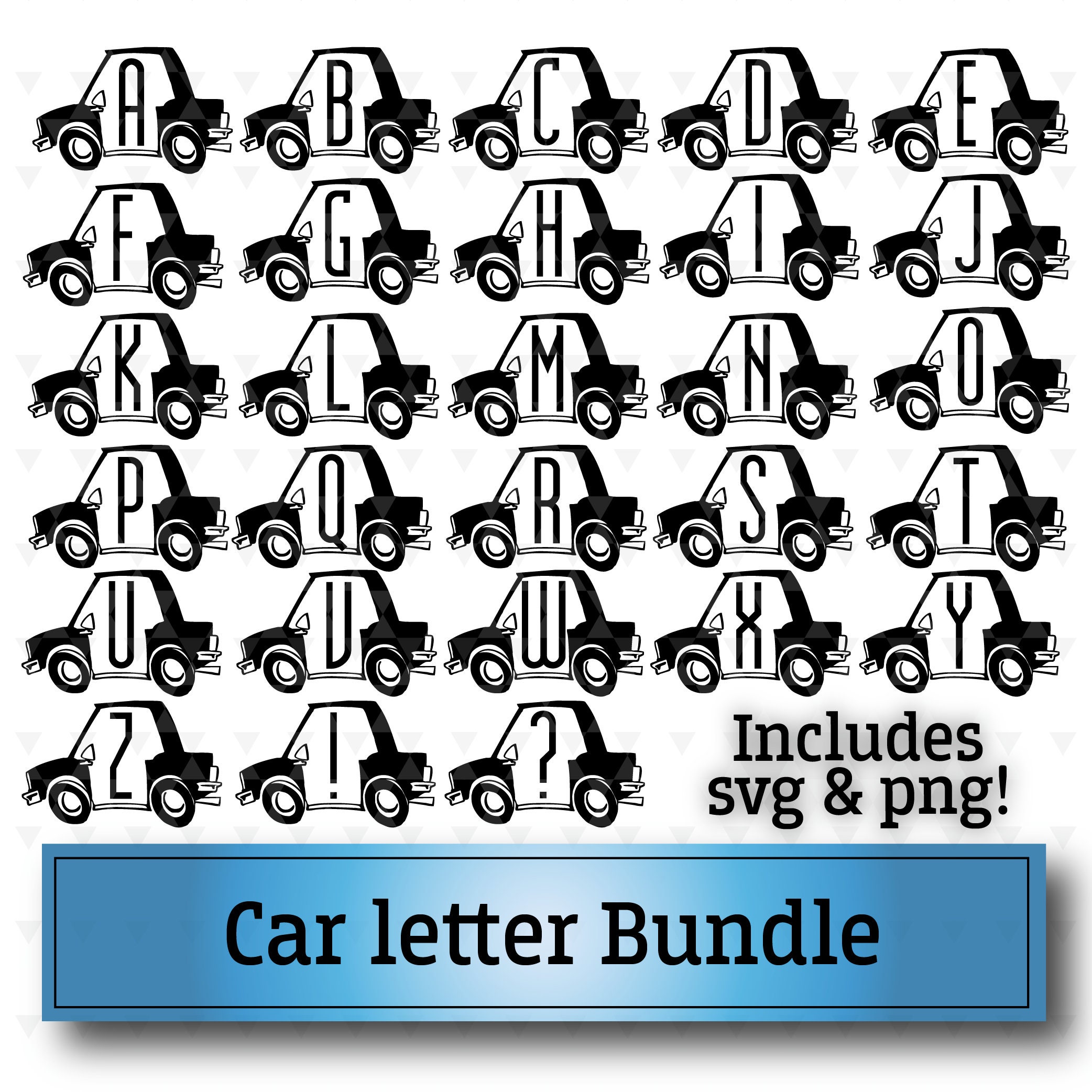 Car Letter Svg Bundle, Baby Room Decor, Build Your Own Name Svg, Baby ...