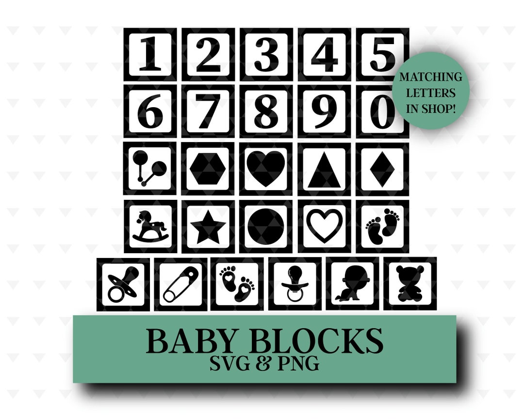 Baby Block Svg | Number Blocks Svg | Custom Baby Block | Baby Room ...
